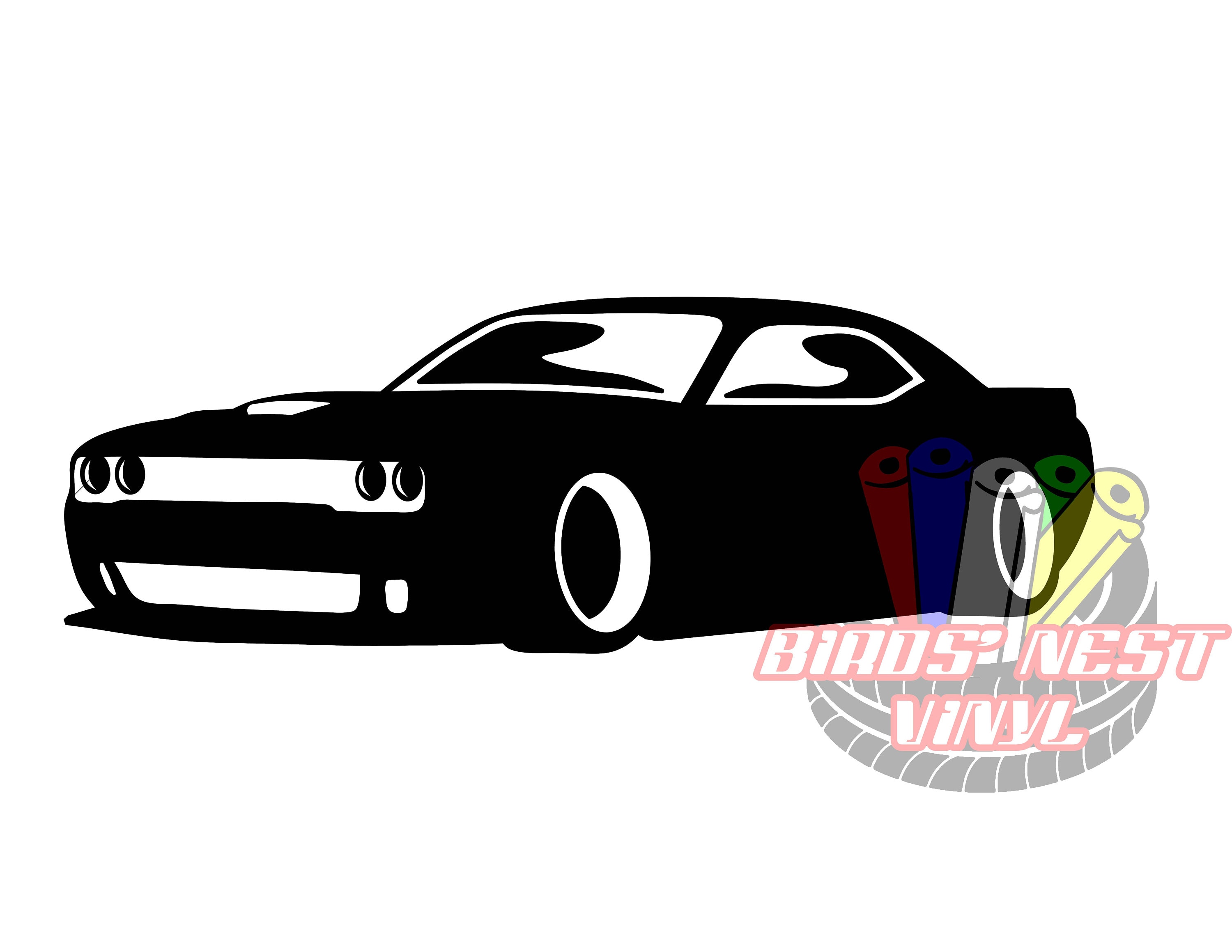 2015-2021 Dodge Challenger Hellcat SVG PNG Silhouettes - Etsy Australia