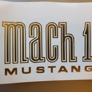 Ford Mustang Mach 1 Logo Vinyl Sticker - Etsy