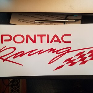 Pontiac Racing Sticker - Etsy