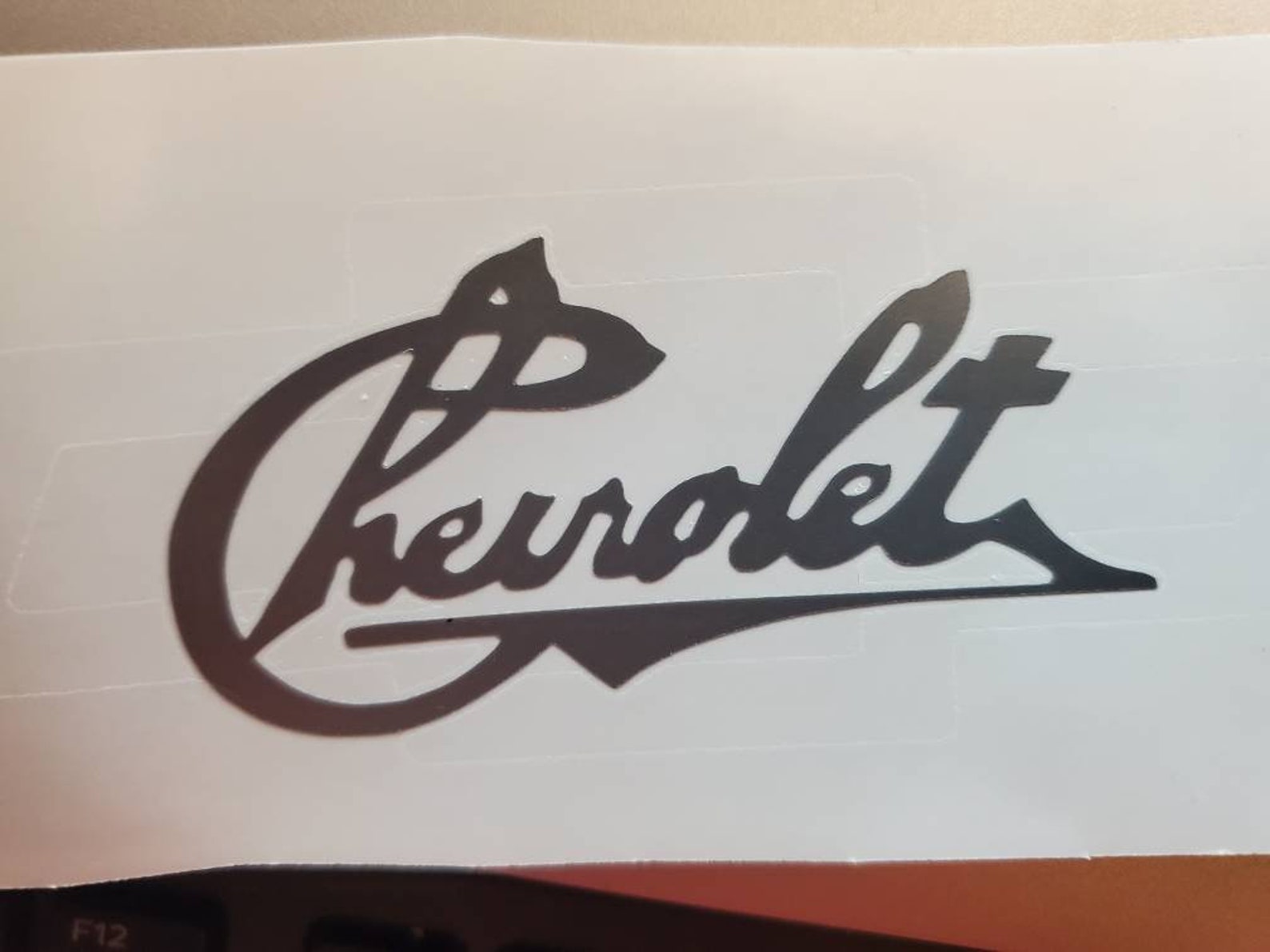 Chevrolet vintage script logo vinyl sticker | Etsy