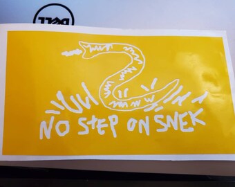 No Step on Snek Funny Don't Tread on Me Sticker High - Etsy