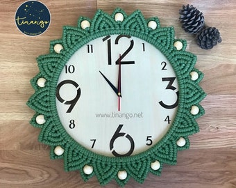 Macrame Wall Clock - Etsy
