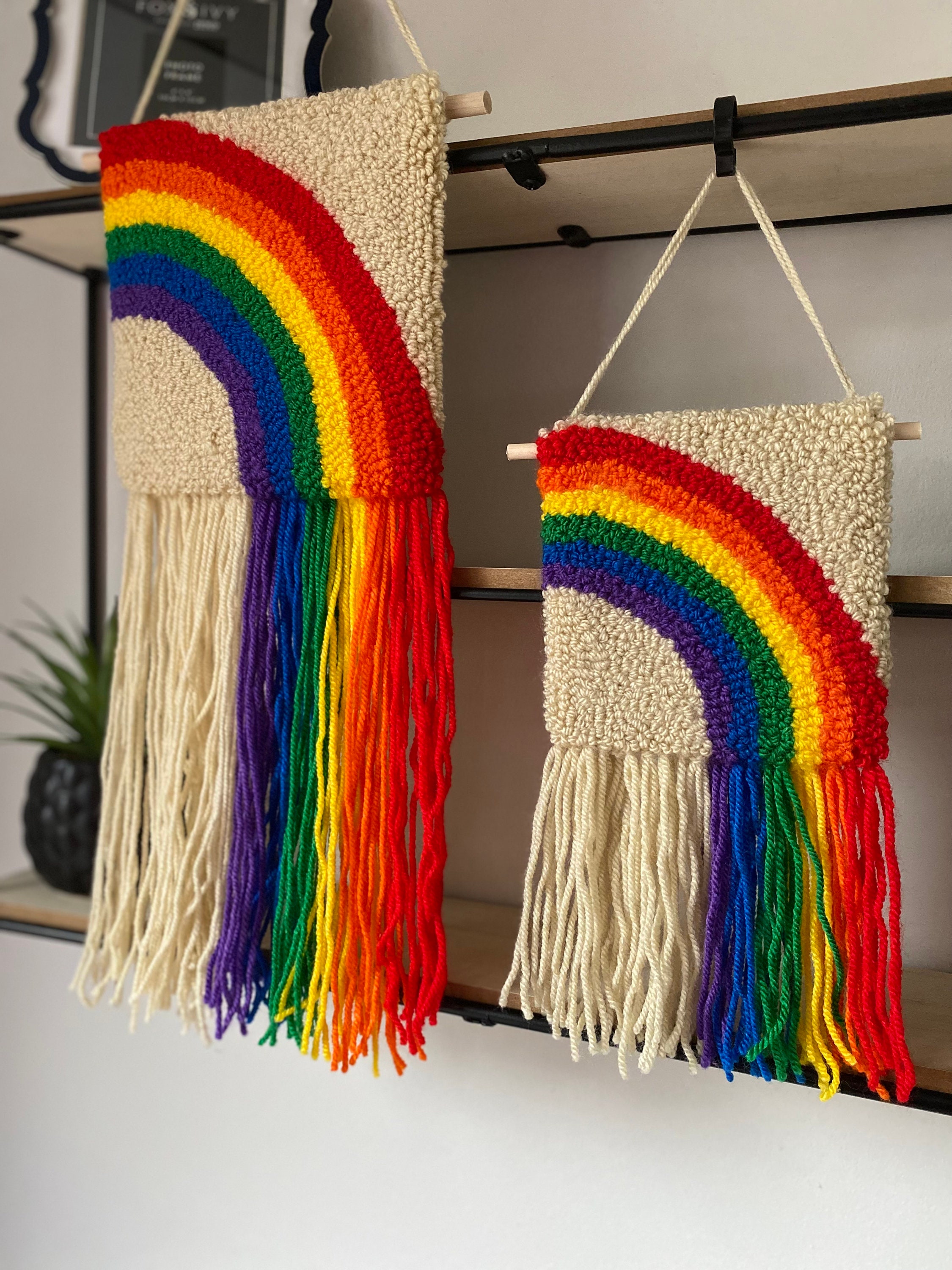 Kids Rainbow Wall Art, Colourful Wall Art, Rainbow Nursery Wall Art, Nursery Rainbow Hanging ...