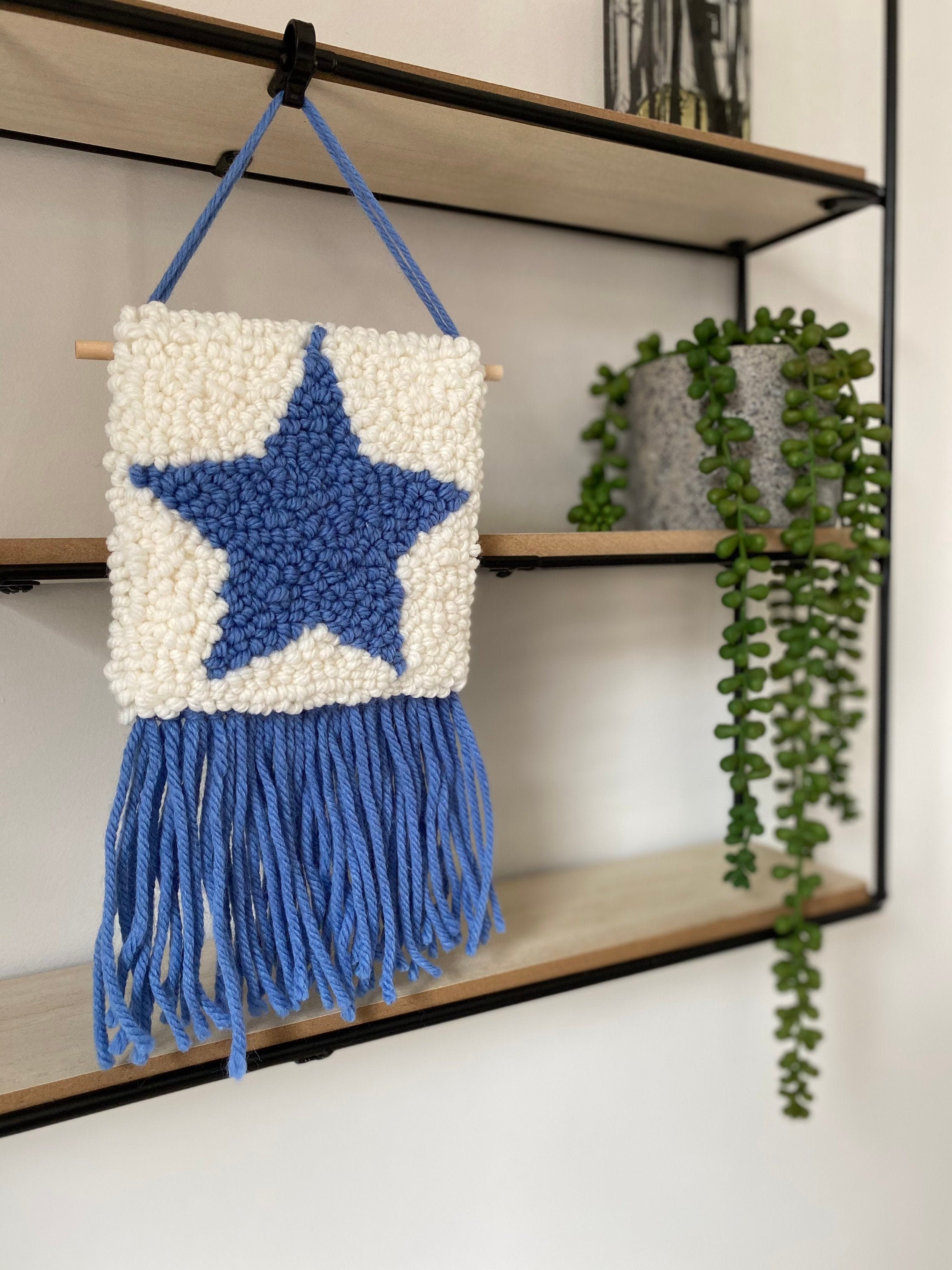 Blue Star Wall Hanging Colourful Wall Art Nursery Decor Home ...