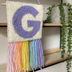 Mini Pastel Rainbow Initial Wall Hanging Personalised Wall - Etsy UK
