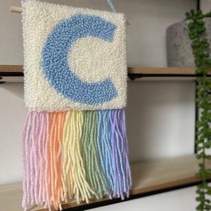 Mini Pastel Rainbow Initial Wall Hanging Personalised Wall - Etsy UK
