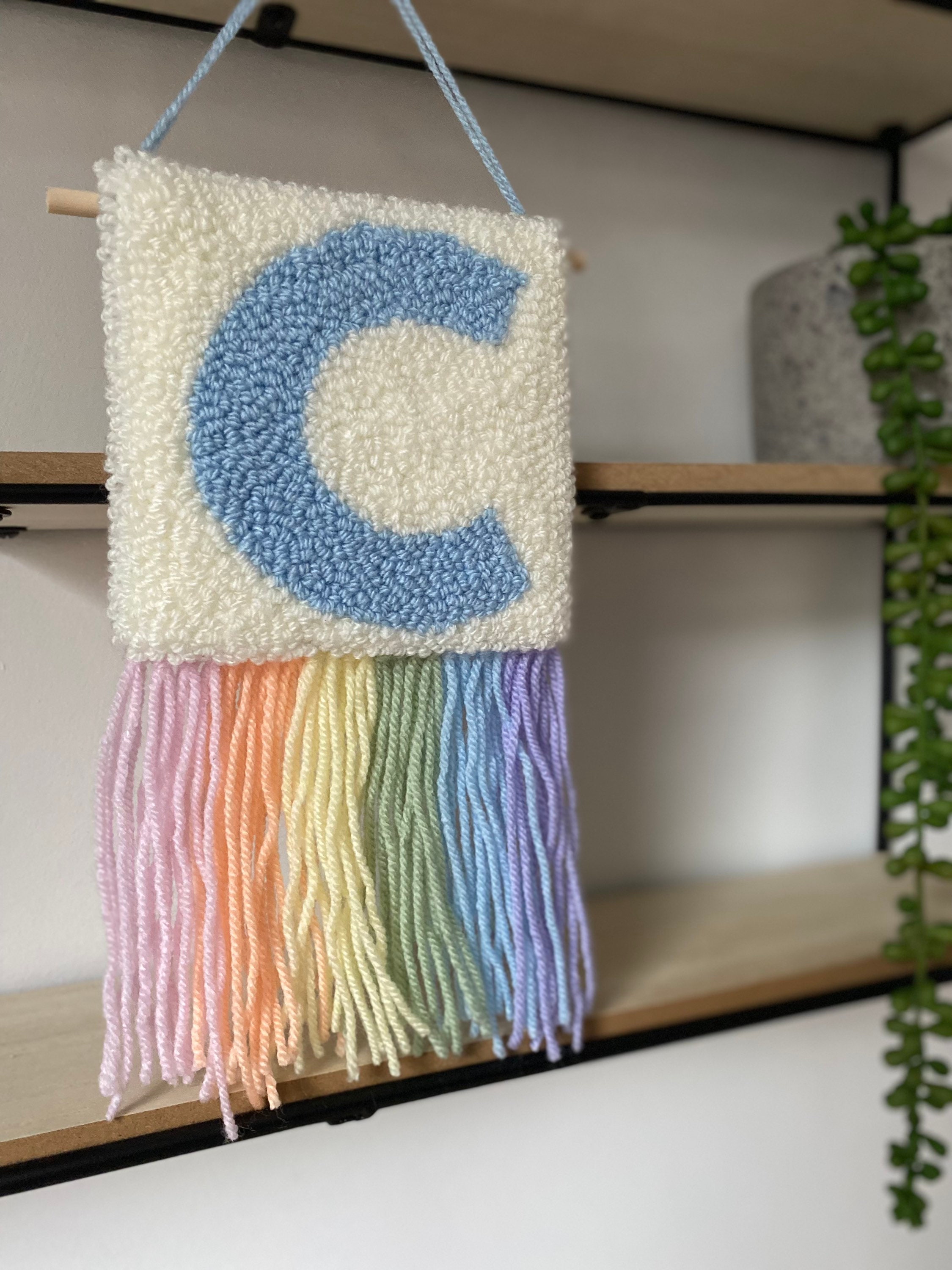 Mini Pastel Rainbow Initial Wall Hanging Personalised Wall - Etsy UK