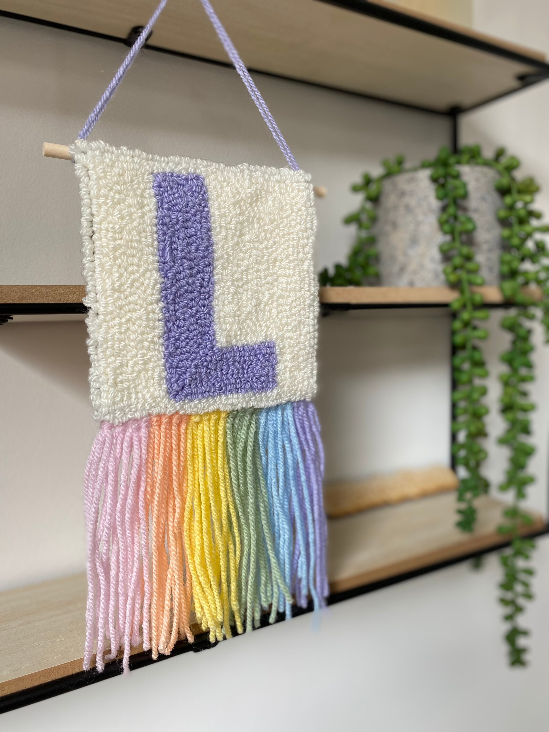 Mini Pastel Rainbow Initial Wall Hanging Personalised Wall - Etsy UK