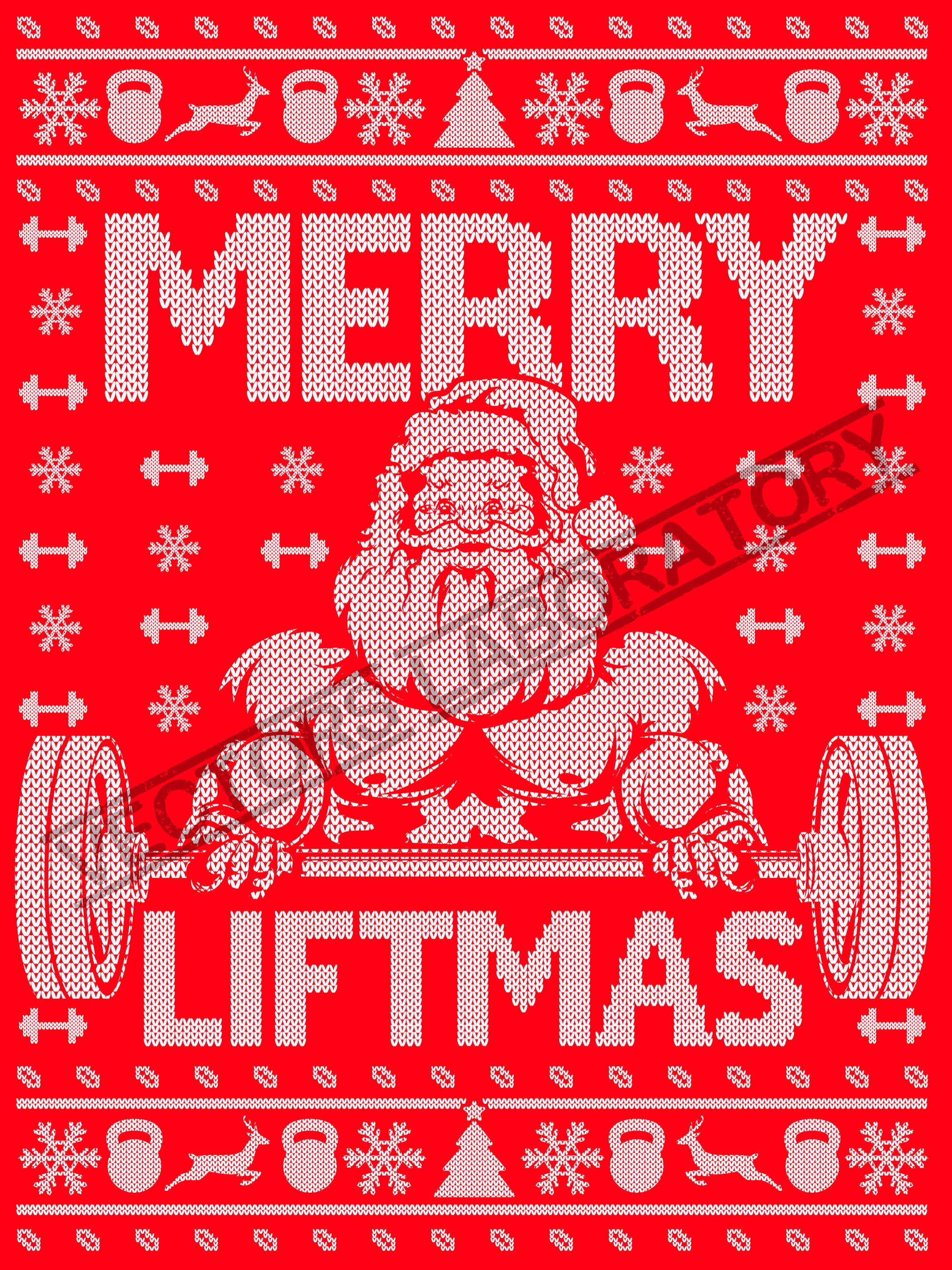 Jacked Santa Vector Clip Art SVG Holiday Tee Shirt Design Printing ...