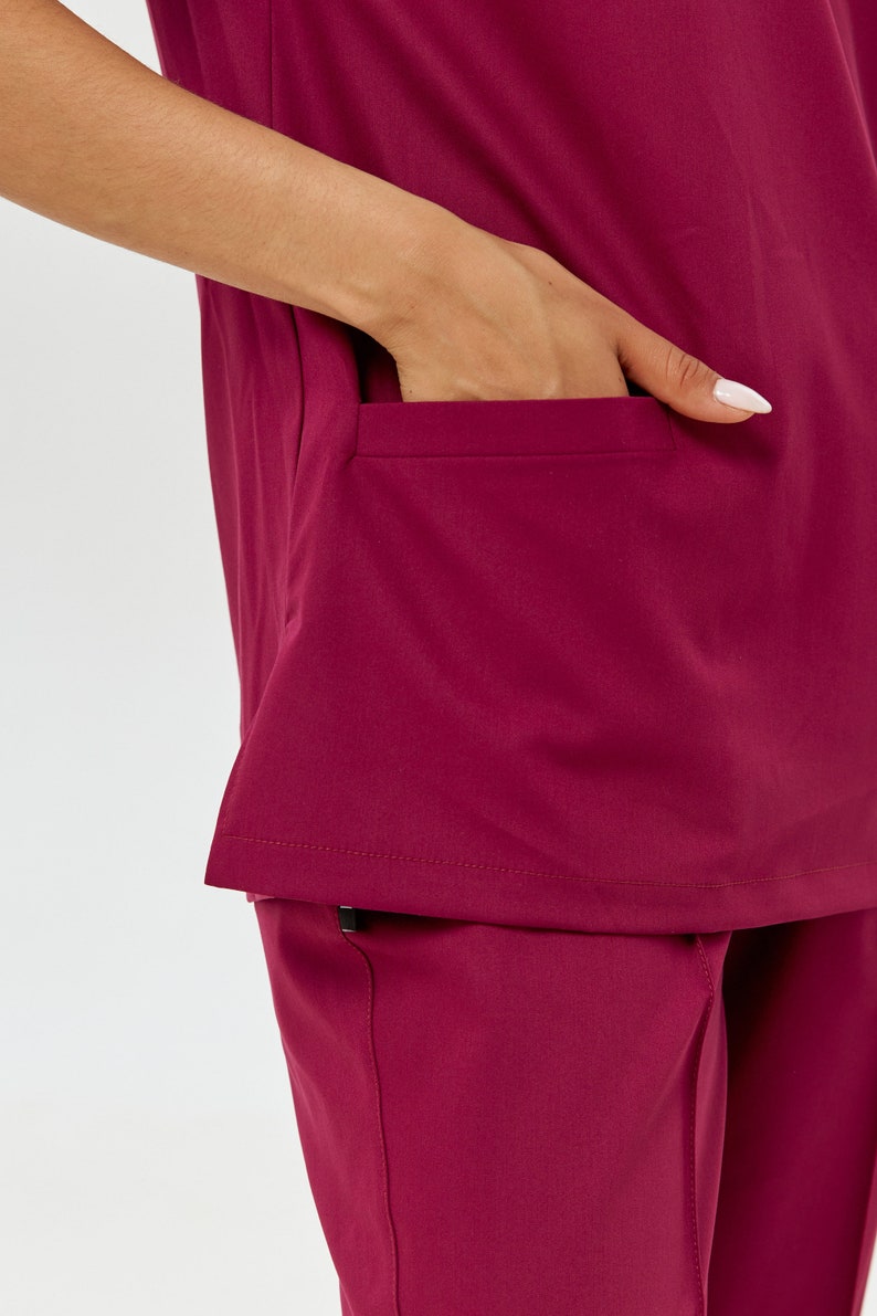 Light Scrub Set of Lab Coat and Pants Doctor Scrub Uniform for Workers ...