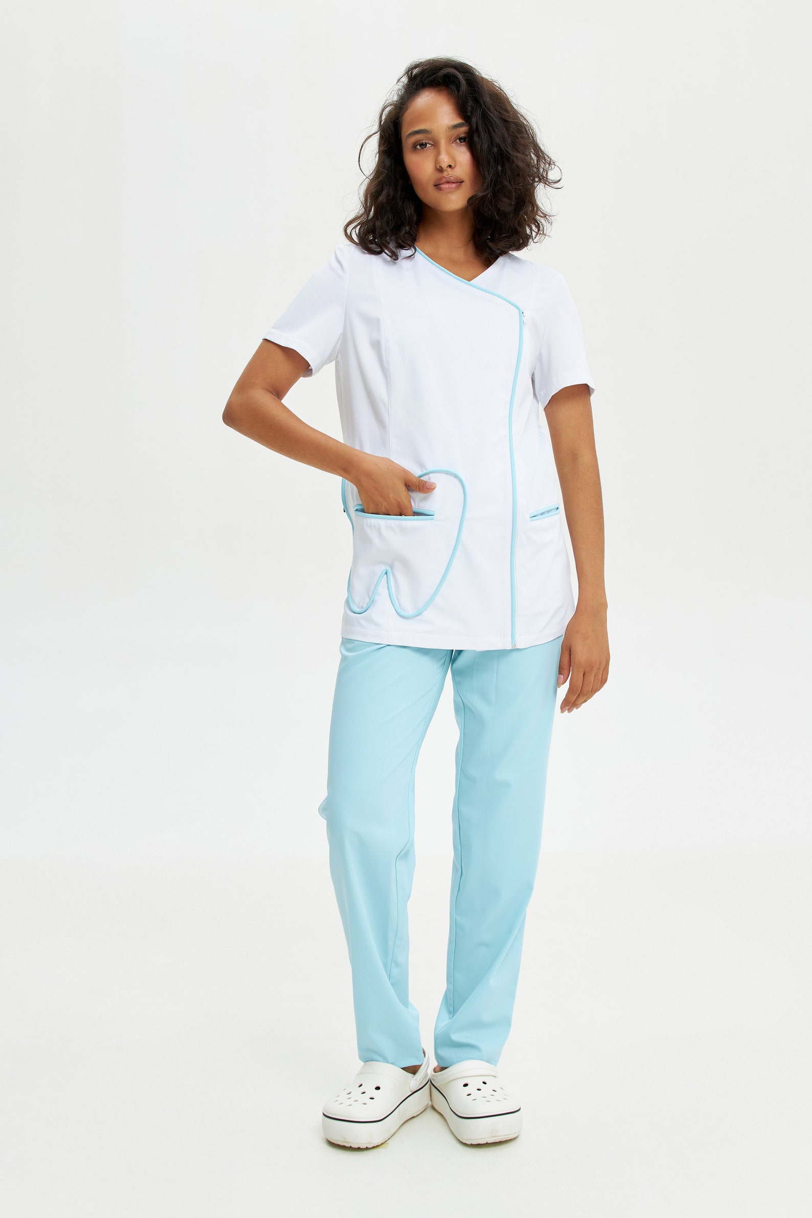Dentist Wrap Uniform Women Dentist Clothing Dentist Uniform Scrub Set ...