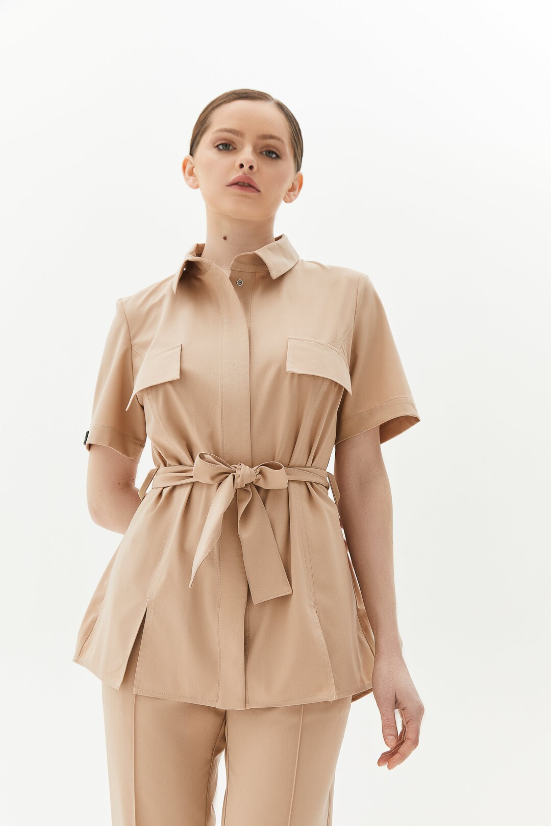 Beautician Wrap Uniform Dentists and Nurses Scrub Set Doctor Scrub ...