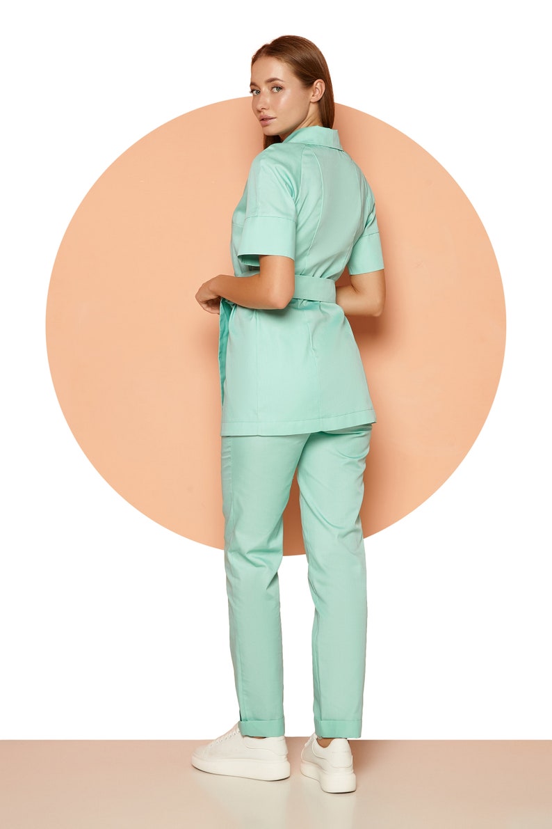 Beautician Wrap Uniform Women Dentist Clothing Nurse Uniform - Etsy