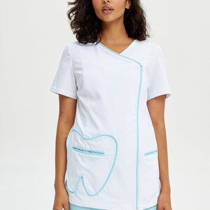 Dentist Wrap Uniform Women Dentist Clothing Dentist Uniform Scrub Set ...
