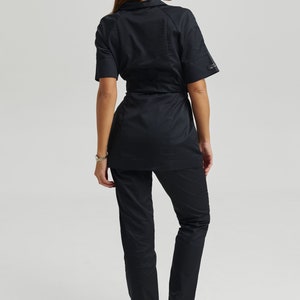 Beautician Wrap Uniform Women Dentist Clothing Nurse Uniform Scrub Set ...