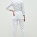 White Stylish Scrub Set of Lab Coat and Pants With a Removable Belt for ...