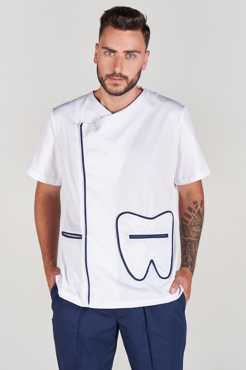 Doctor Scrubs Uniform Men Dentist Practitioner Clothes Apparel for ...