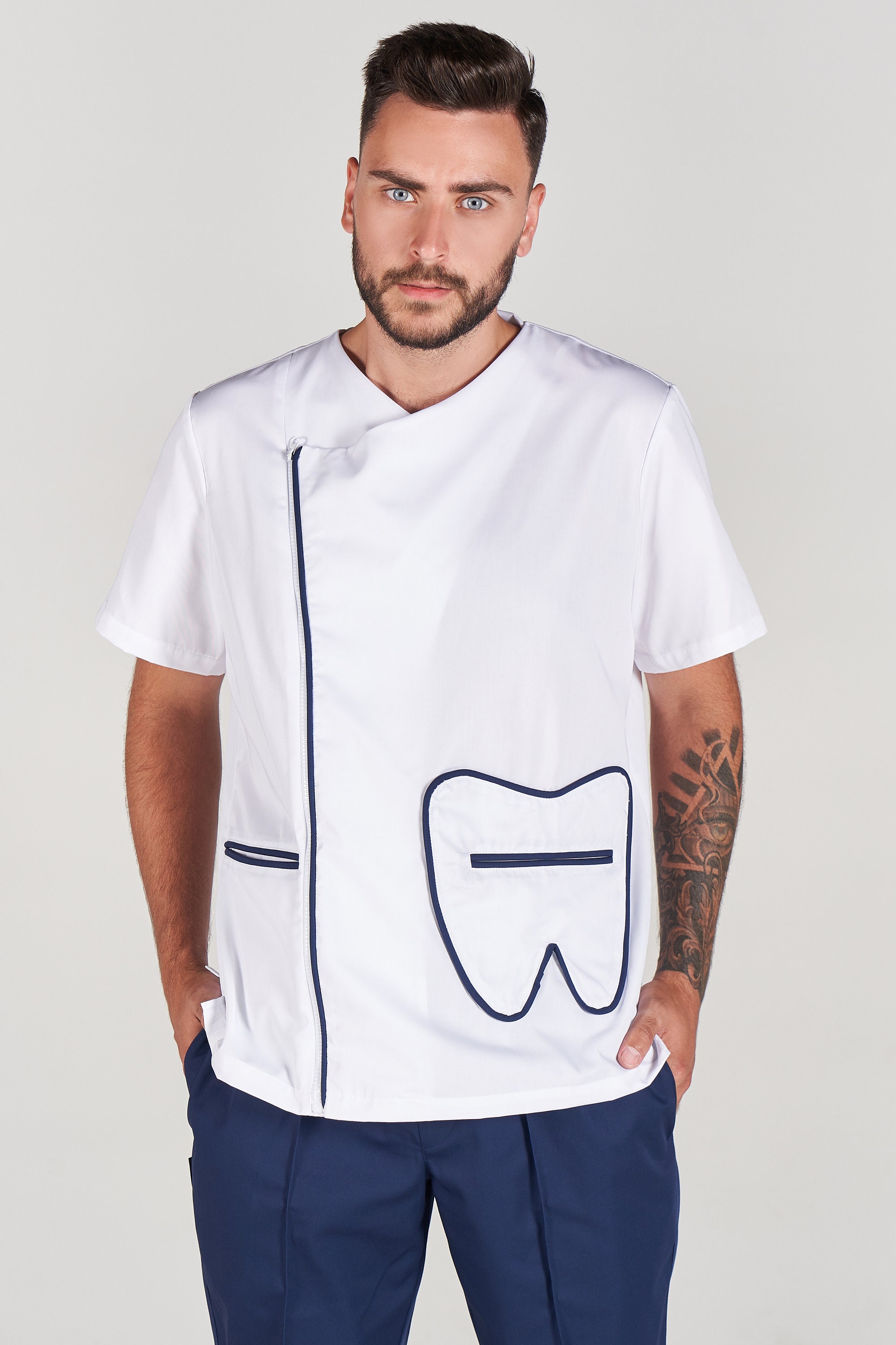 Doctor Scrubs Uniform Men Dentist Practitioner Clothes Apparel for ...