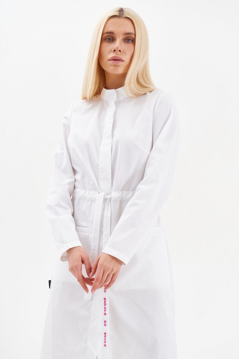 Hospital Lab Coat for Doctor Nurse White Uniform Beauty Salon Uniform ...