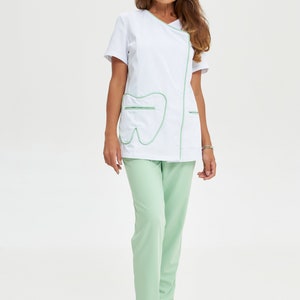 Dentist Wrap Uniform Women Dentist Clothing Dentist Uniform Scrub Set ...