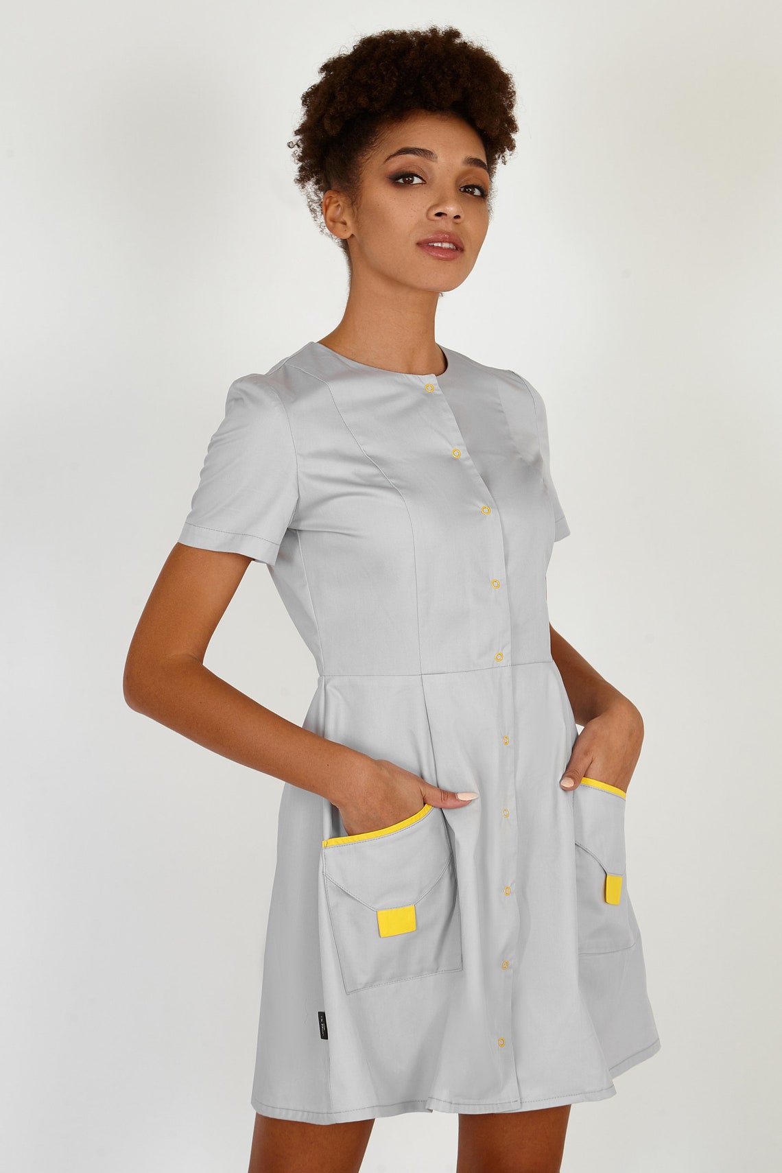 Nurse Babydoll Scrub Dress Nurse Uniform Dress Medical Lab - Etsy