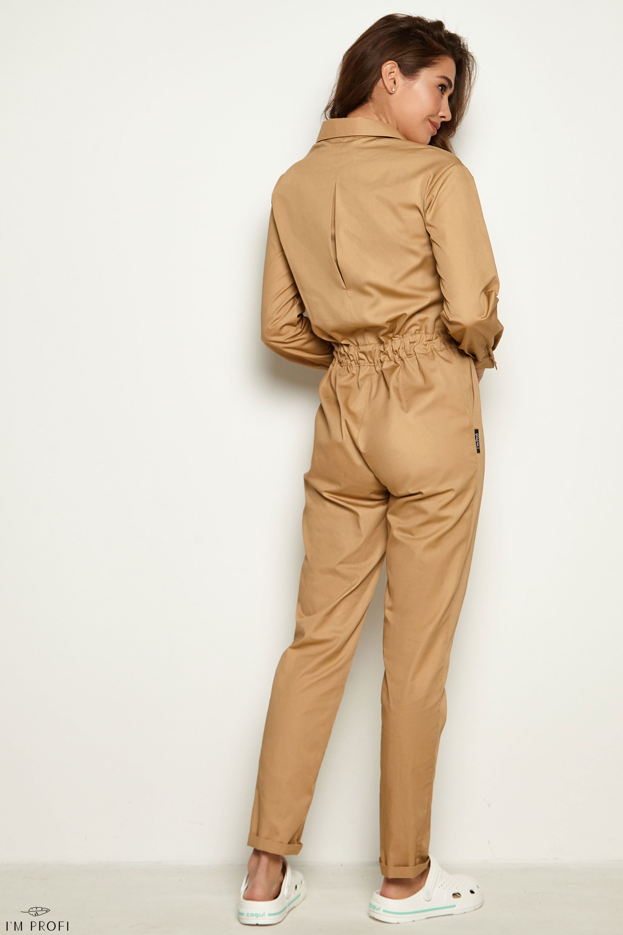 Beautician Overalls Nurse One-piece Uniform Jumpsuit Women Spa ...