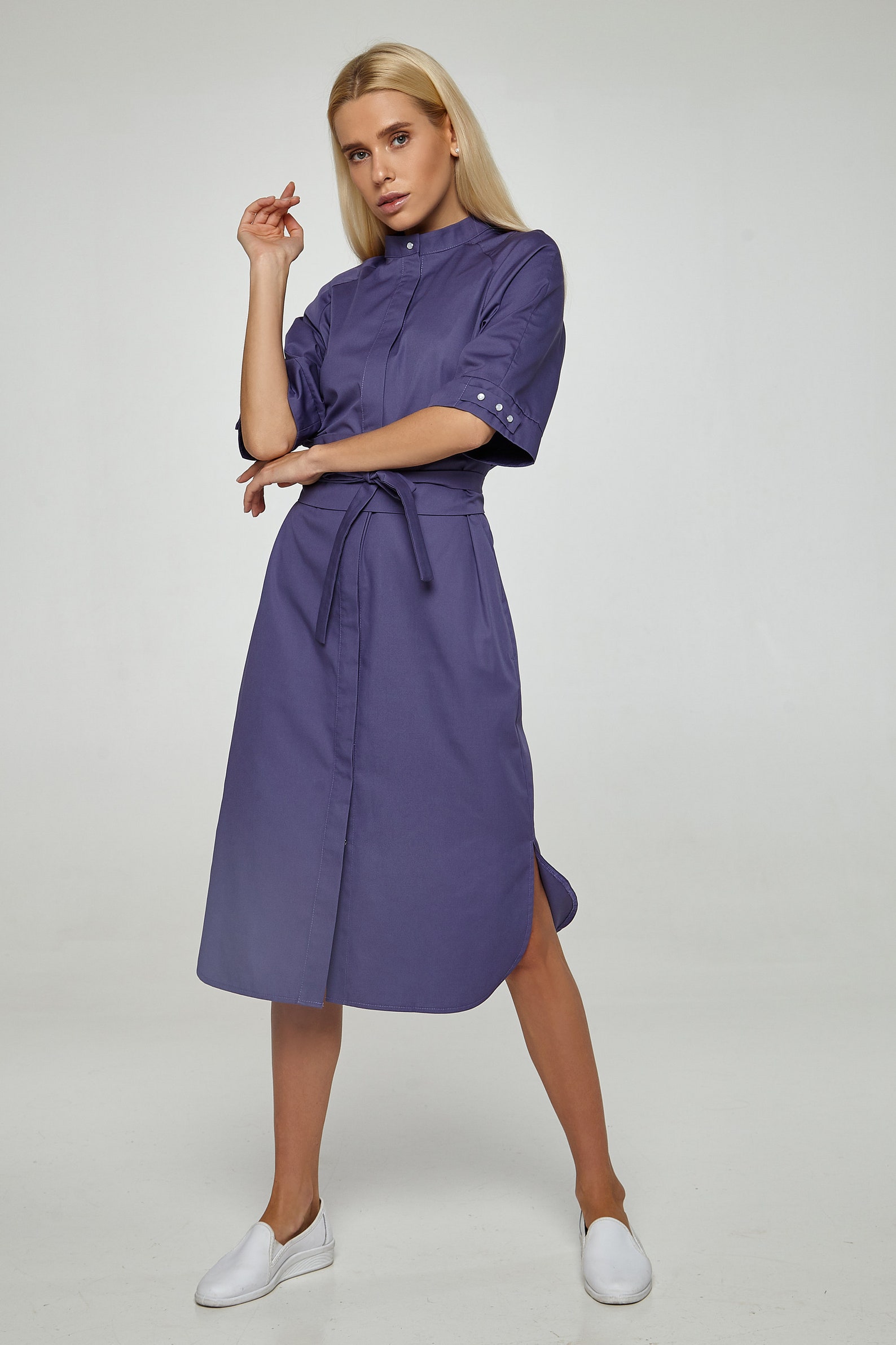 White Lab Coat Women Nurse Scrub Uniform Doctor Clothes Elegant ...