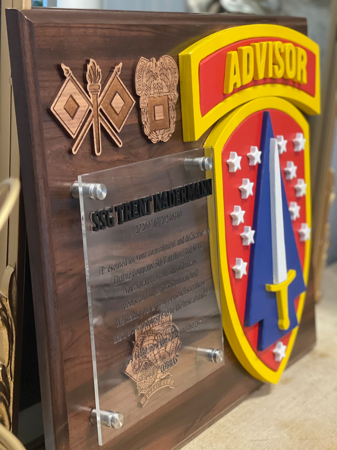 Custom Made Military Plaque - Etsy