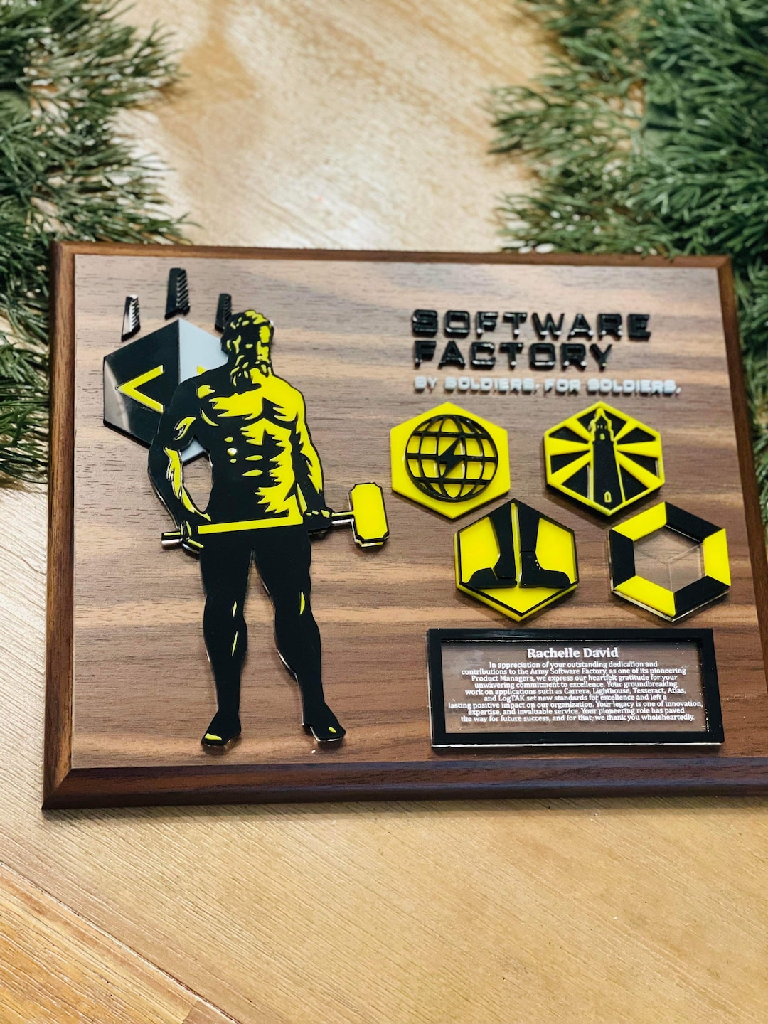 Custom Made Military Plaque Class Plaque Award Plaque Small Plaques ...