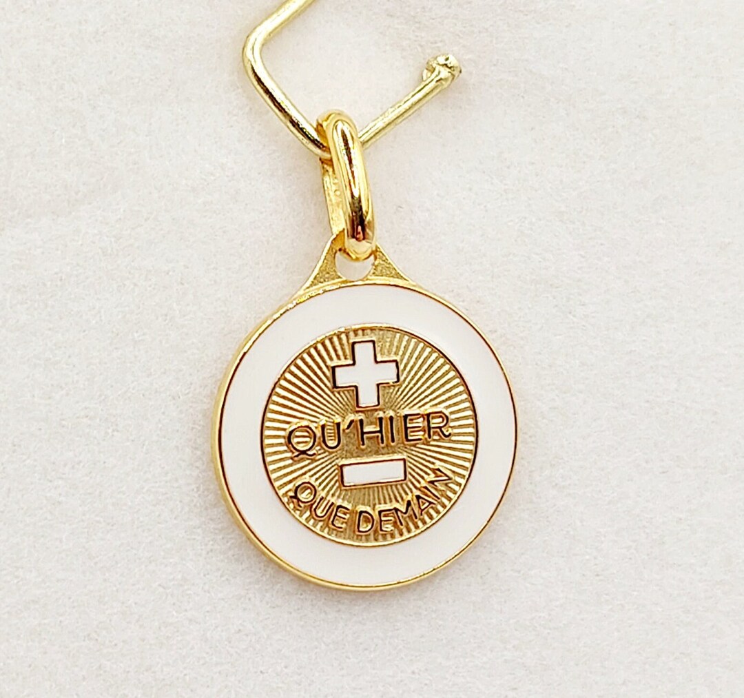 French Augis Love Charm 18k Gold "+ Qu'hier - Que Demain" La Charmante ...