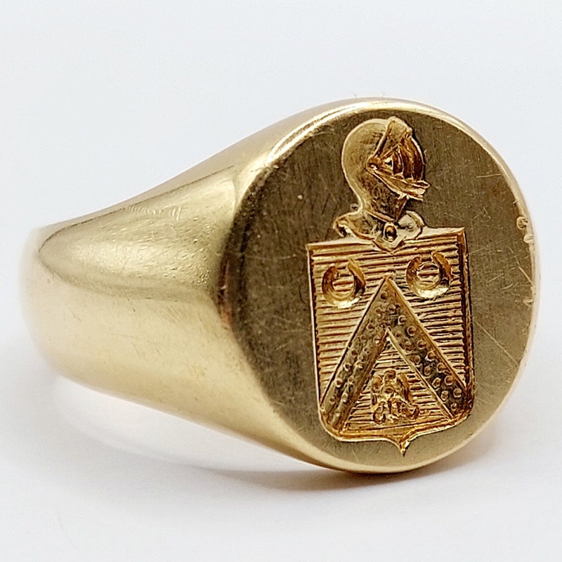 Antique Gold Signet Ring - Etsy