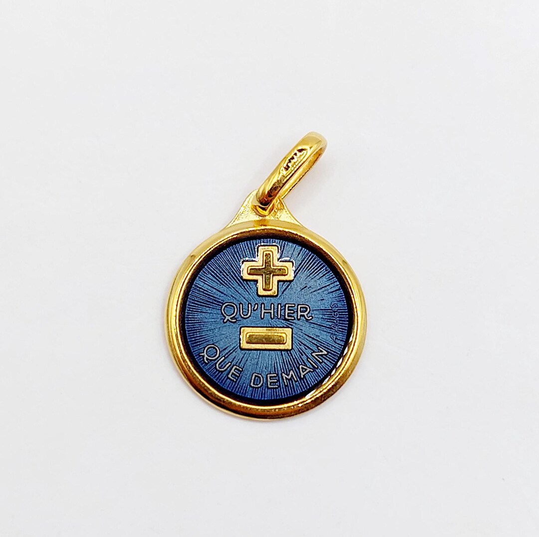 French Augis Love Charm 18k Gold "+ Qu'hier - Que Demain" L'Élégante ...