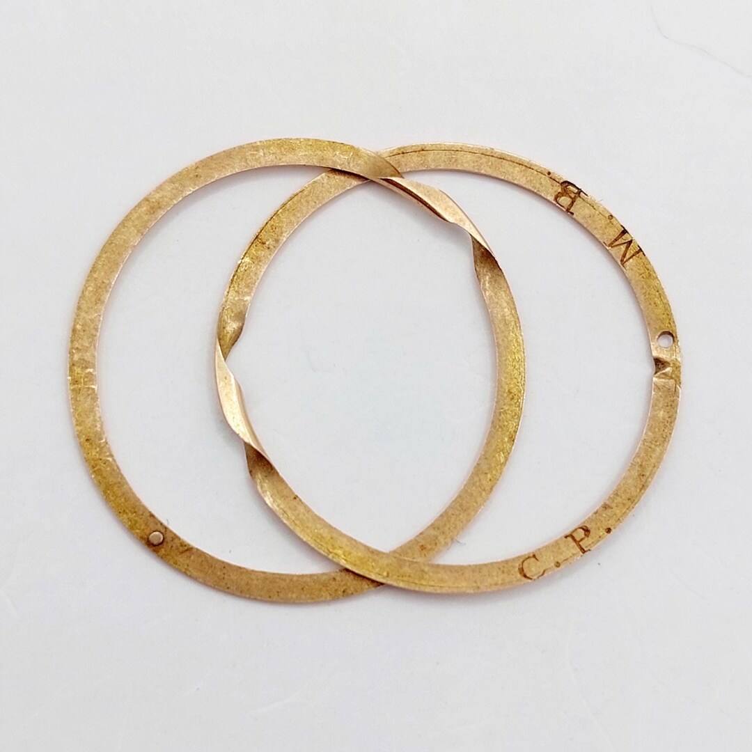 RARE French Victorian Gimmel Ring 18k Rose Gold Finely Crafted (circa ...