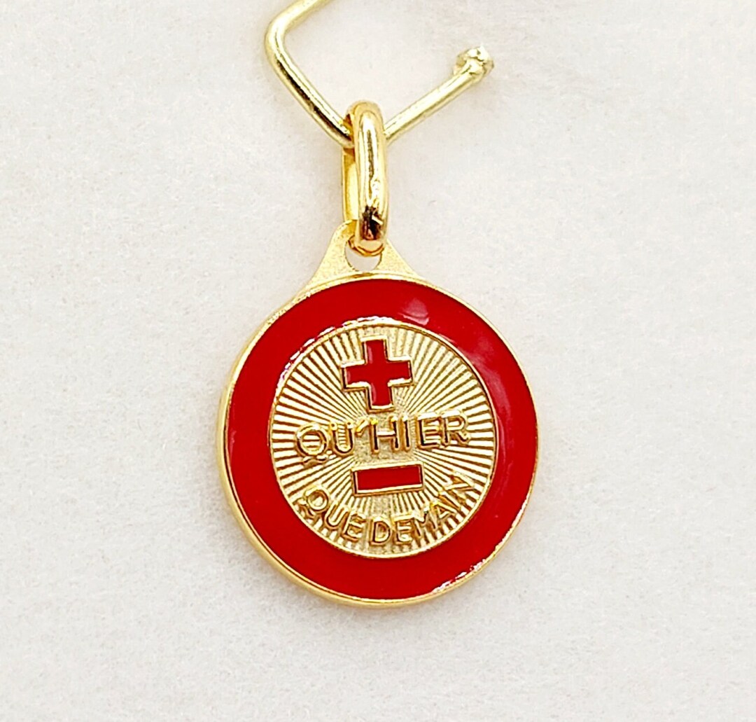 French Augis Love Charm 18k Gold "+ Qu'hier - Que Demain" La Charmante ...