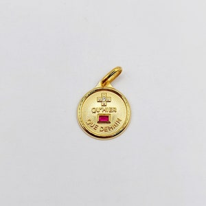 French Augis Love Charm 18k Gold "+ Qu'hier - Que Demain" L'essentielle ...