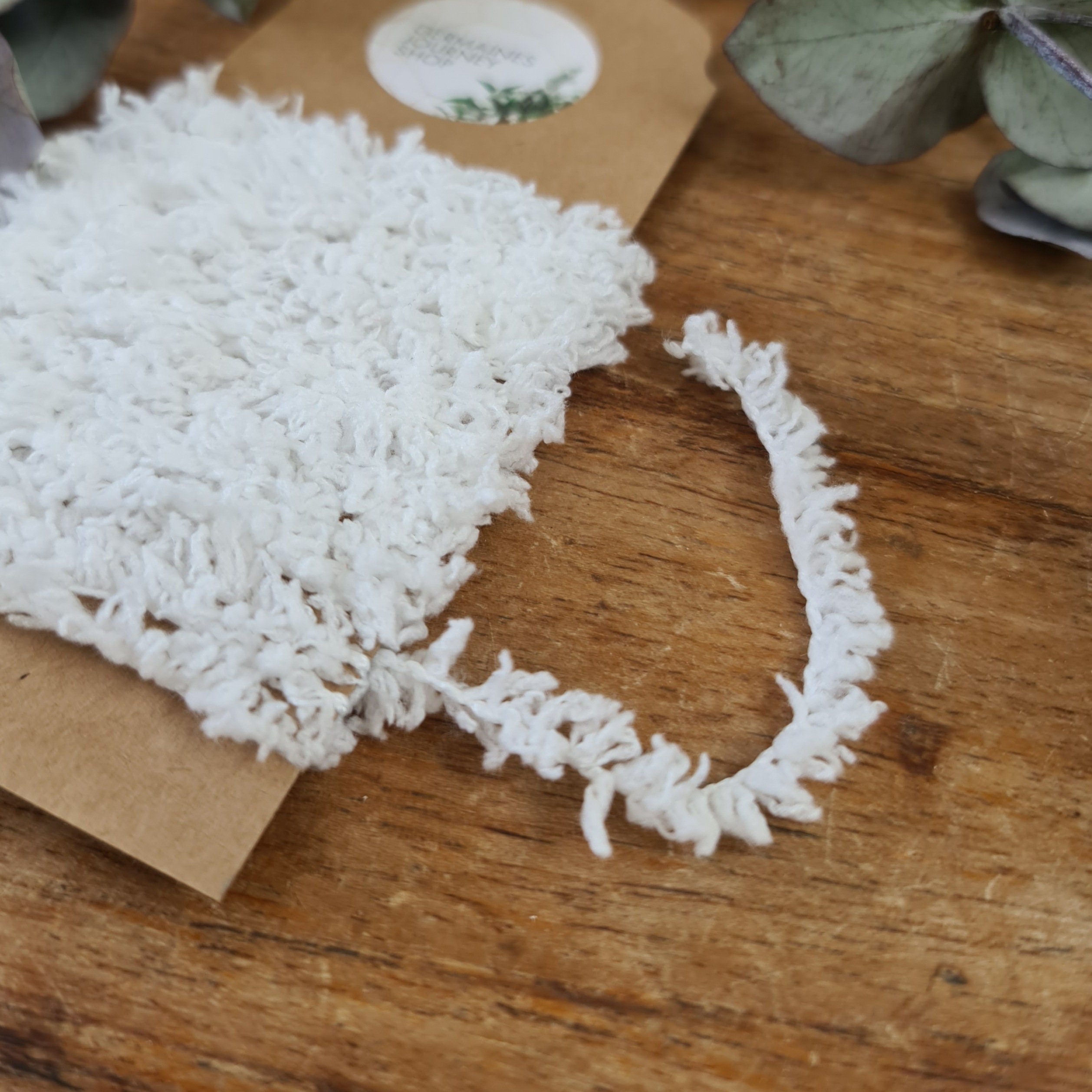 White Fluffy Yarn. Gift Wrapping, Decoration, Junk Journal, Happy Mail ...