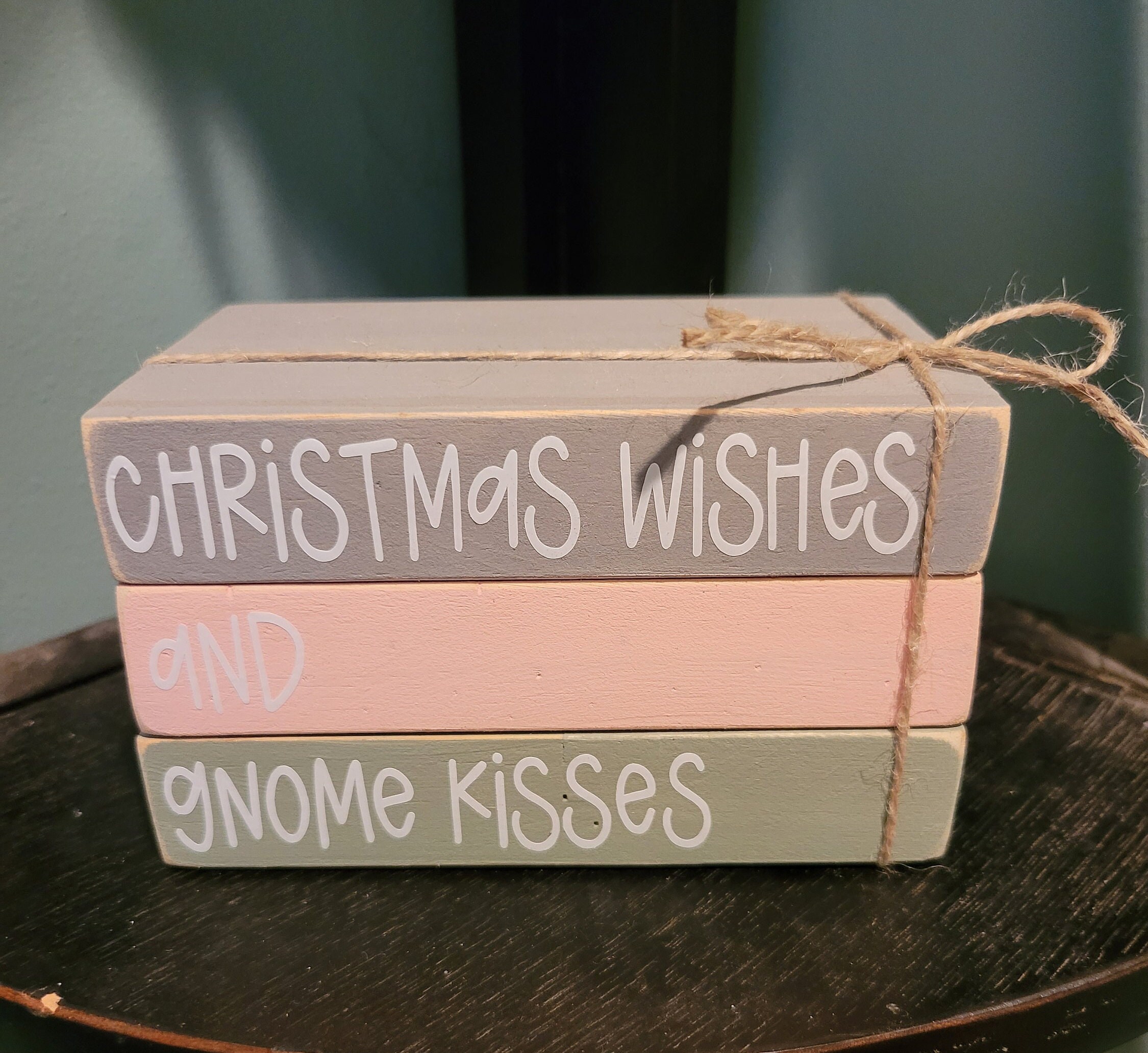 Christmas Decor, Christmas Book Stack, Mini Book Stack, Christmas ...