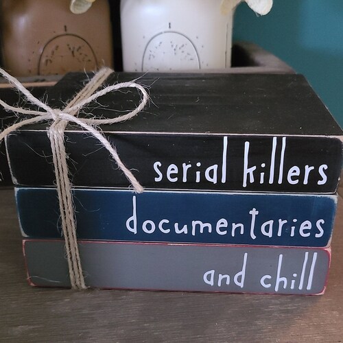 Mini Book Stack Mini Sign Halloween Decor Serial Killers - Etsy