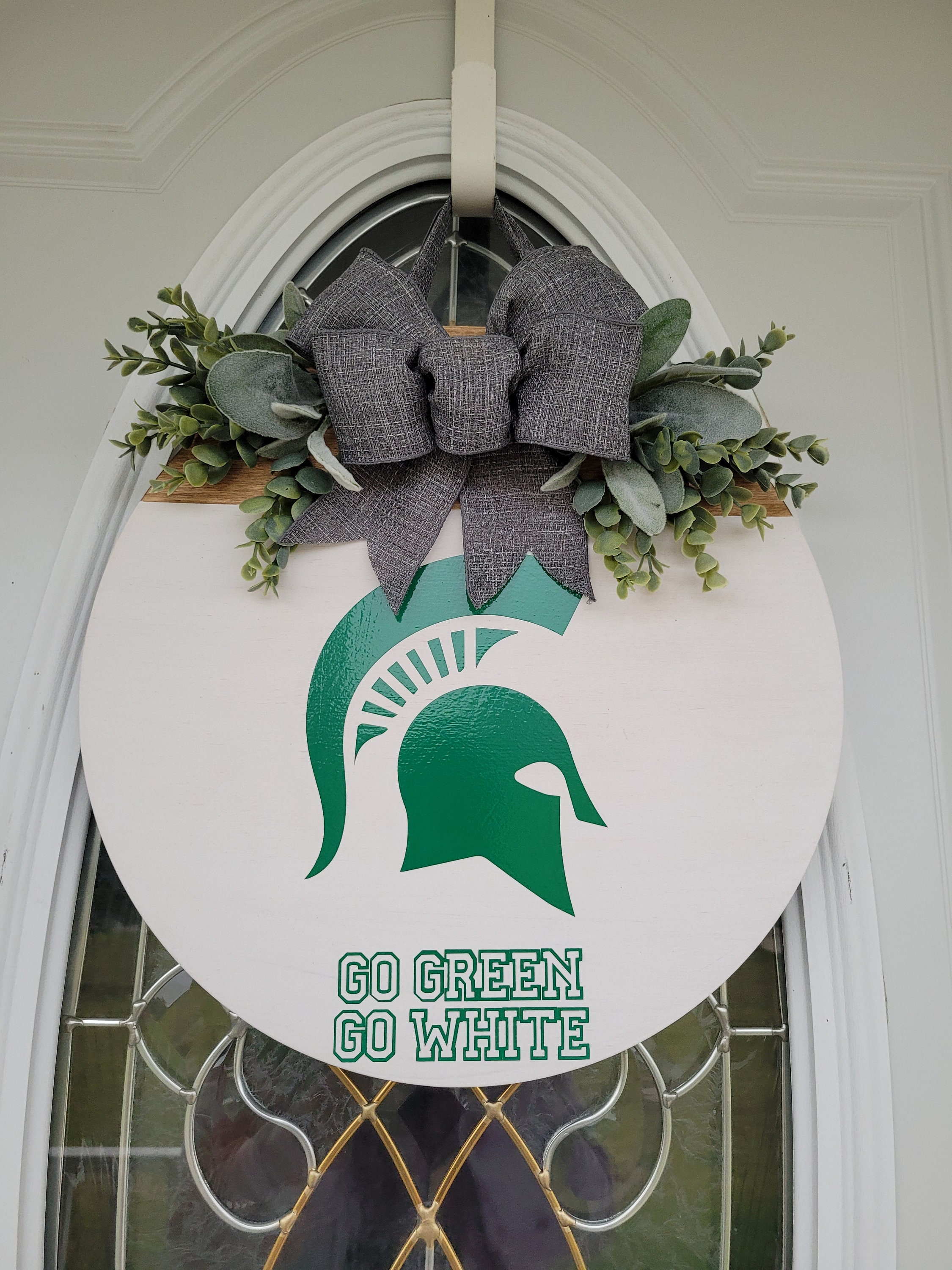 Michigan State Door Hanger, Michigan State Decor, Front Door Decor ...