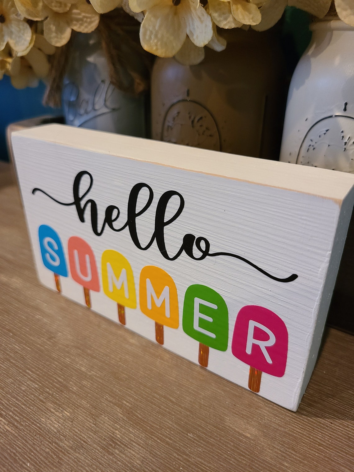 Summer Decor, Hello Summer, Wood Decor, Home Decor, Farmhouse Decor ...