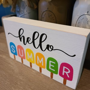 Summer Decor, Hello Summer, Wood Decor, Home Decor, Farmhouse Decor ...