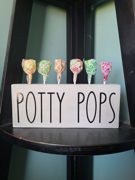 Potty Pops Potty Pops Sign Potty Training Bathroom Decor | Etsy