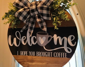 Coffee Door Decor - Etsy