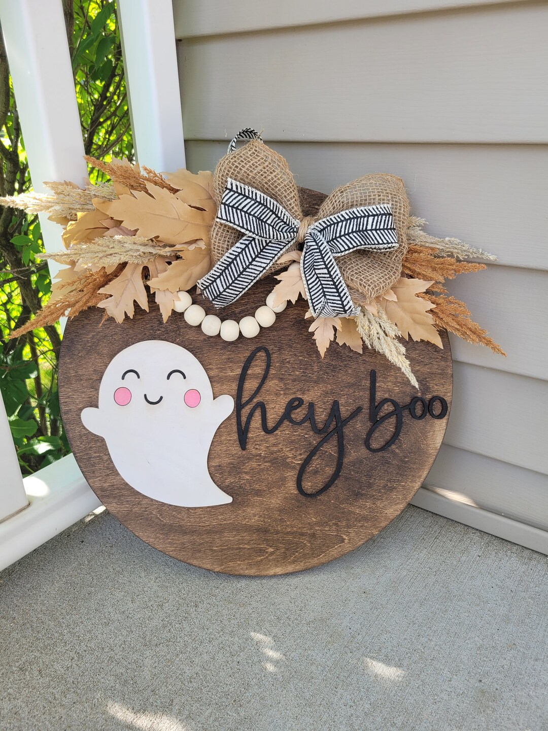 Hey Boo Door Hanger, Hey Boo, Halloween Decor, Wood Home Decor, Wood ...
