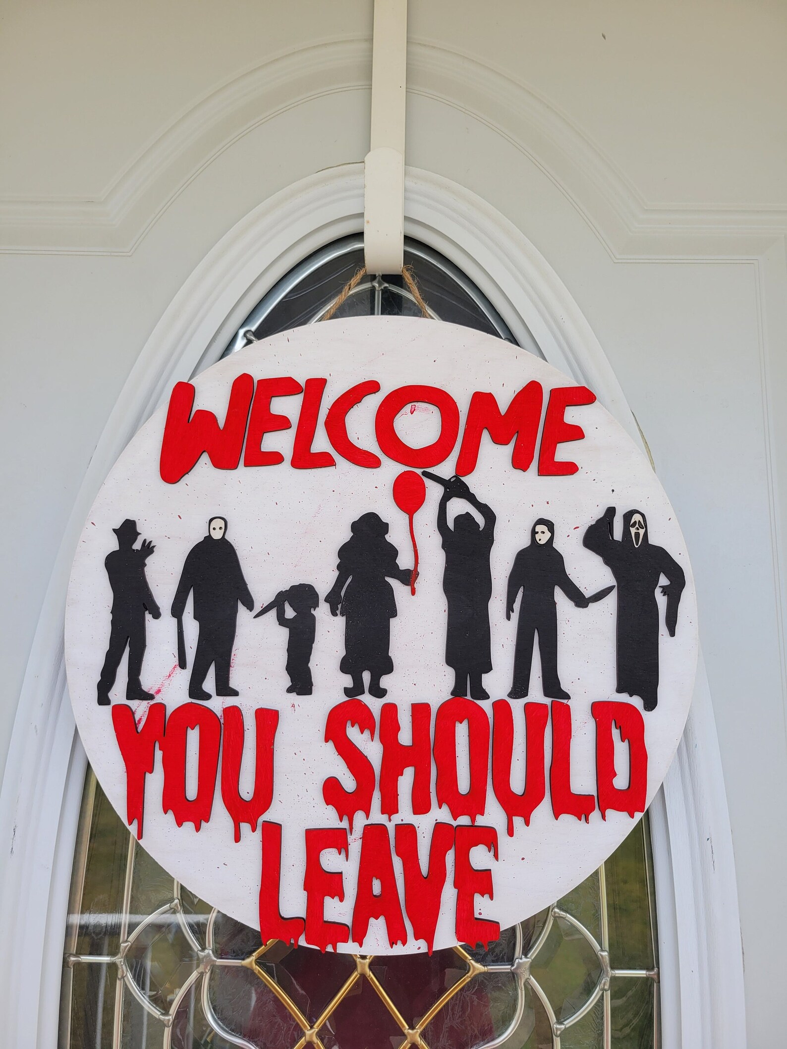 Horror Decor, Home Decor, Scary Movie Decor, Front Door Decor, Door ...