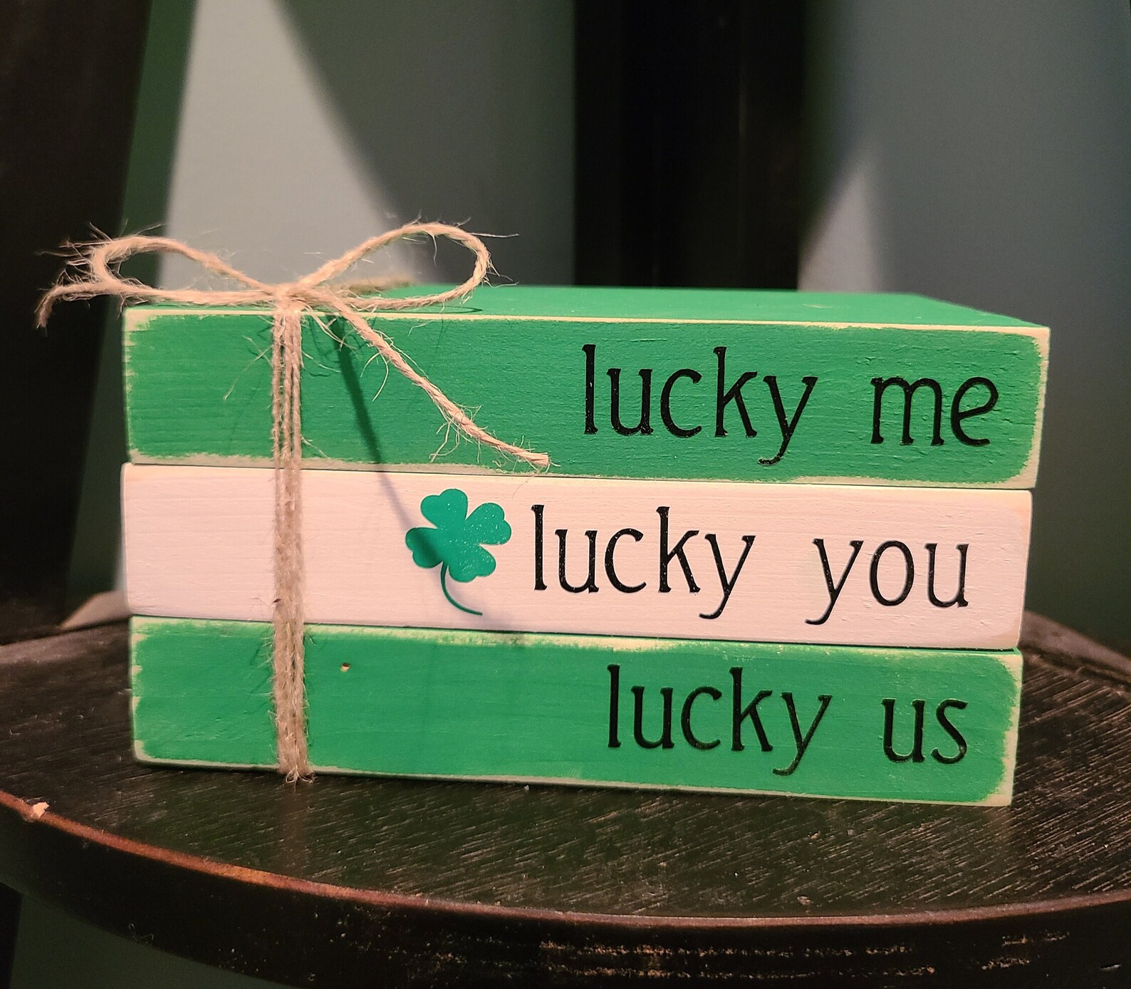 St Patrick's Day Decor, St Patty's Day, Mini Book Stack, Book Stack ...