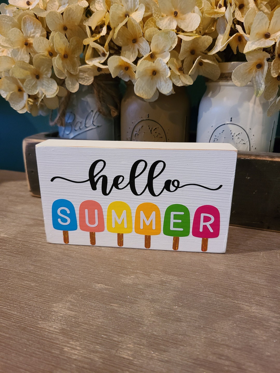 Summer Decor, Hello Summer, Wood Decor, Home Decor, Farmhouse Decor ...