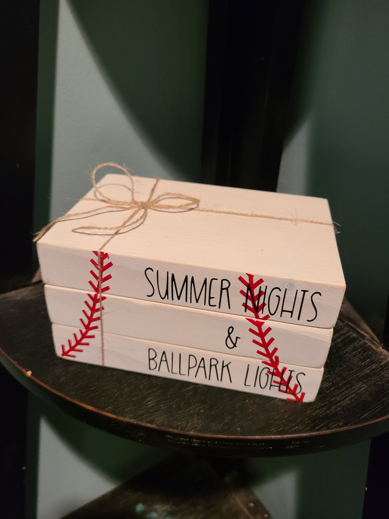 Summer Decor Baseball Decor Mini Book Stack Book Stack - Etsy