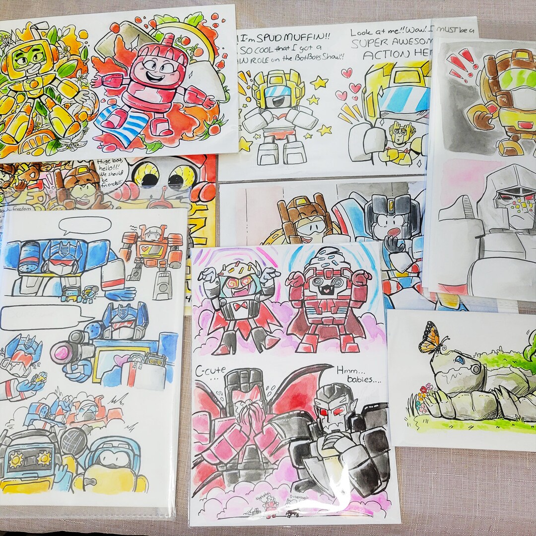 Transformers Botbots Watercolor Original Art - Etsy