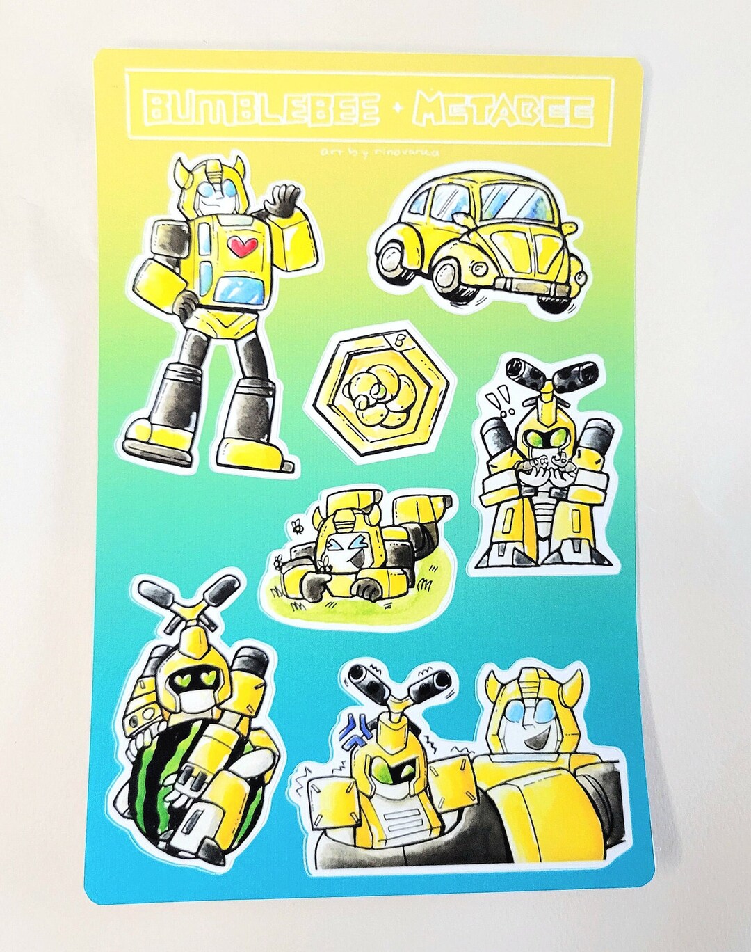 Bumblebee and Medabee Sticker Sheet - Etsy